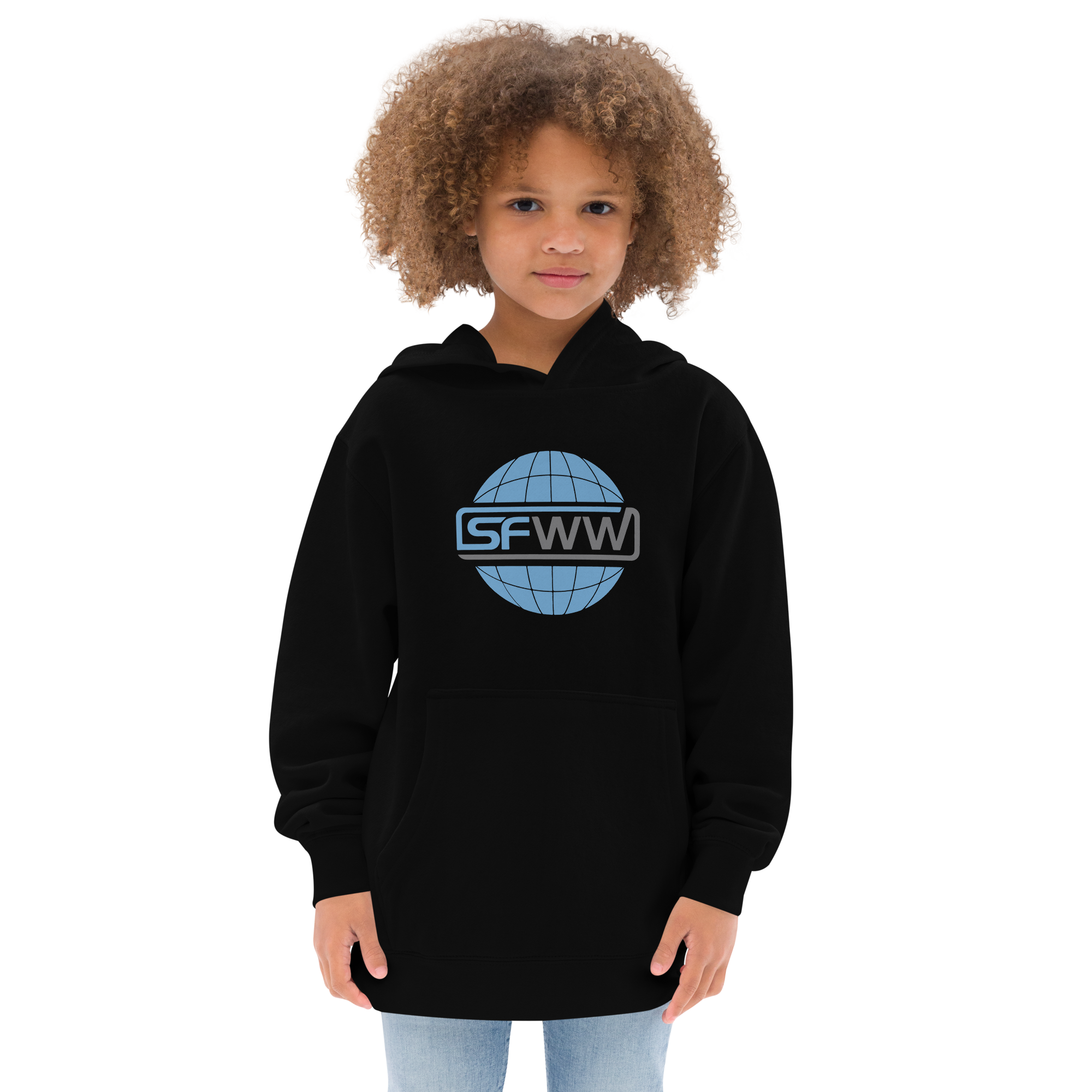 Kids Fleece Hoodie Dark SFWW Logo – Spray Foam World Wide